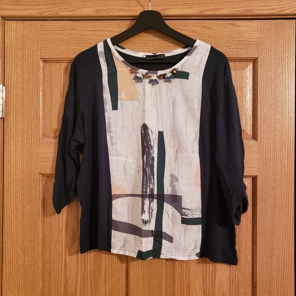 Zara | Tops | Zara Jeweled Top | Poshmark